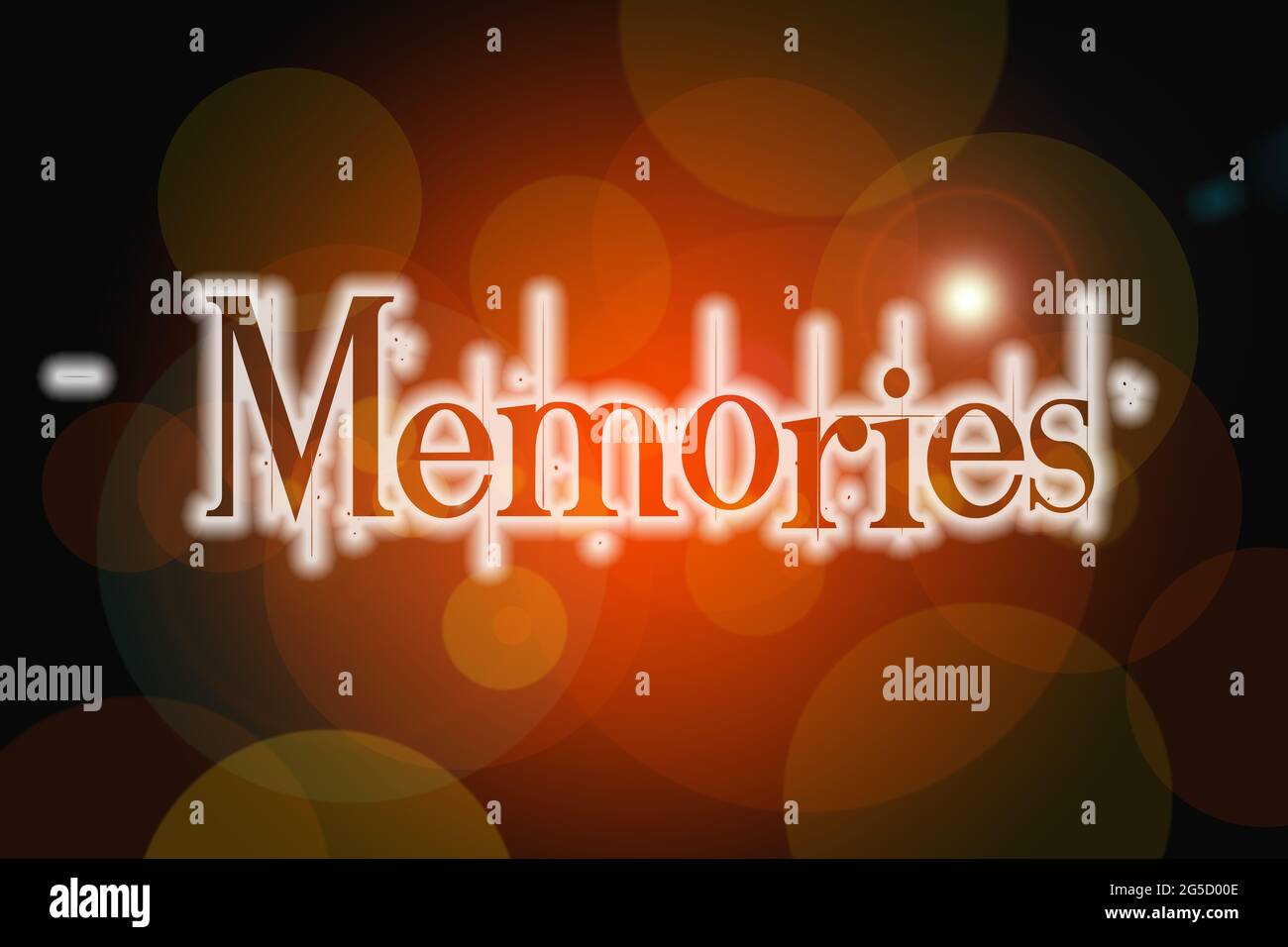 Memories word on vintage bokeh background, concept sign idea Stock ...
