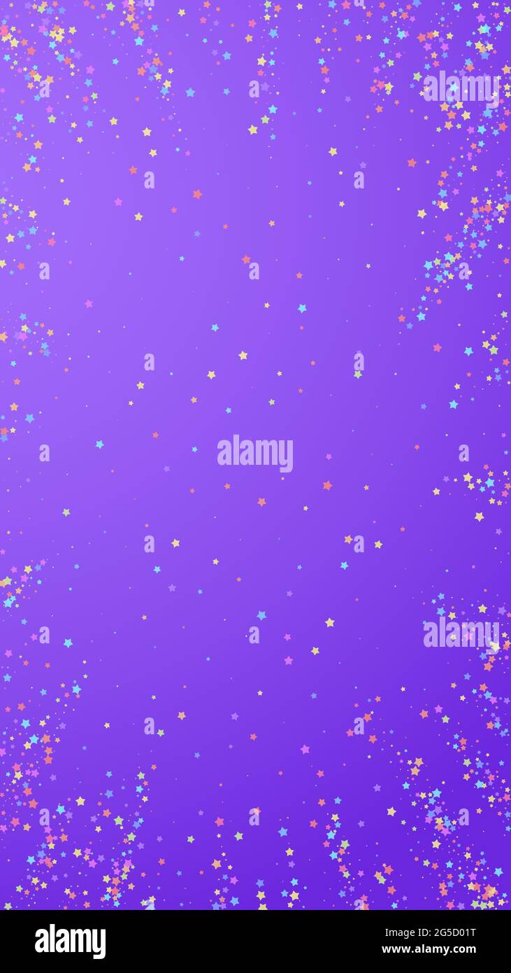 Festive delicate confetti. Celebration stars. Colorful stars small on ...