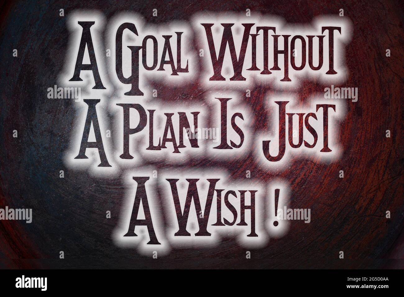 Goal without plan wish quote hi-res stock photography and images - Alamy