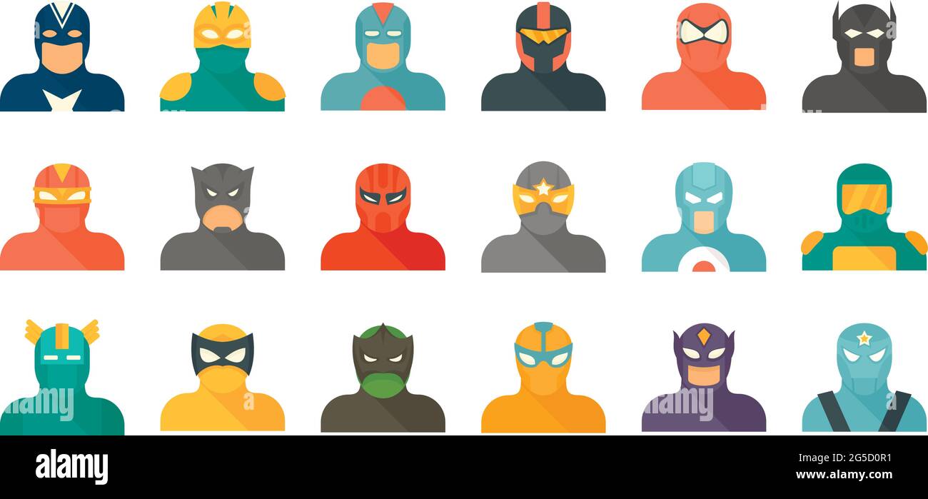 Superhero icons set flat vector isolated Stock Vector Image & Art - Alamy Superhero icons set flat vector isolated Stock Vector Image & Art - Alamy