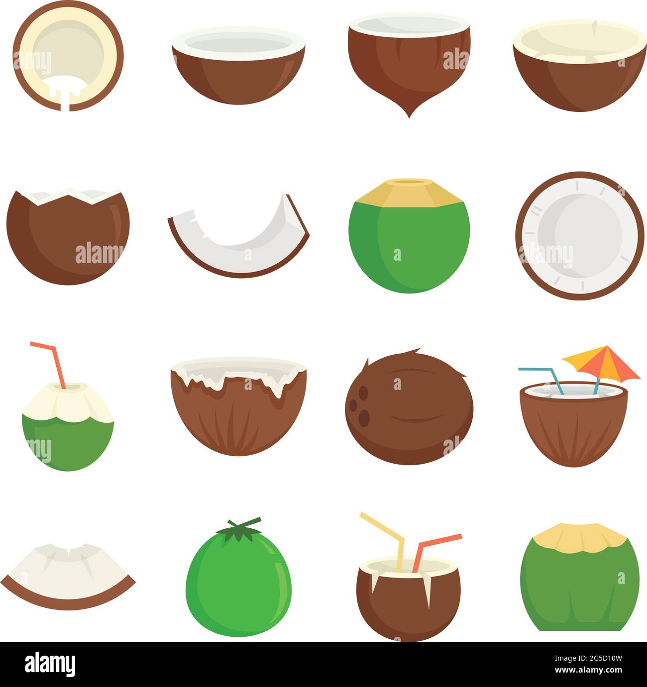 Young coconut tree Stock Vector Images - Alamy