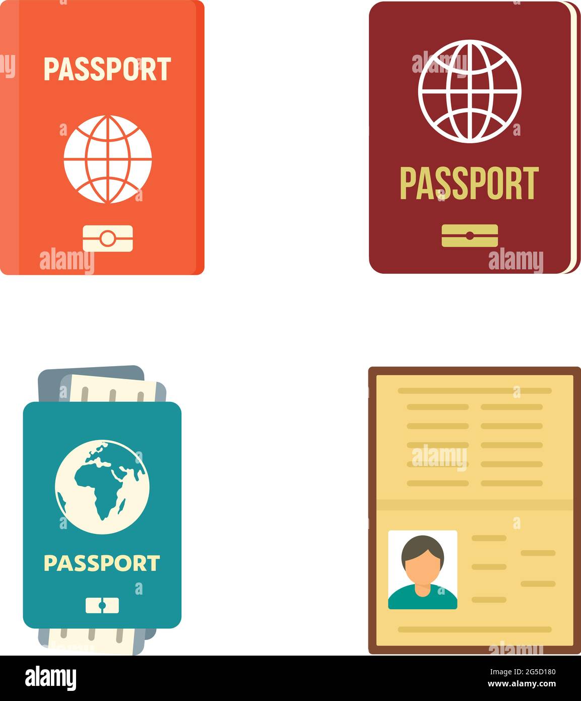 Passport photo page Stock Vector Images - Alamy