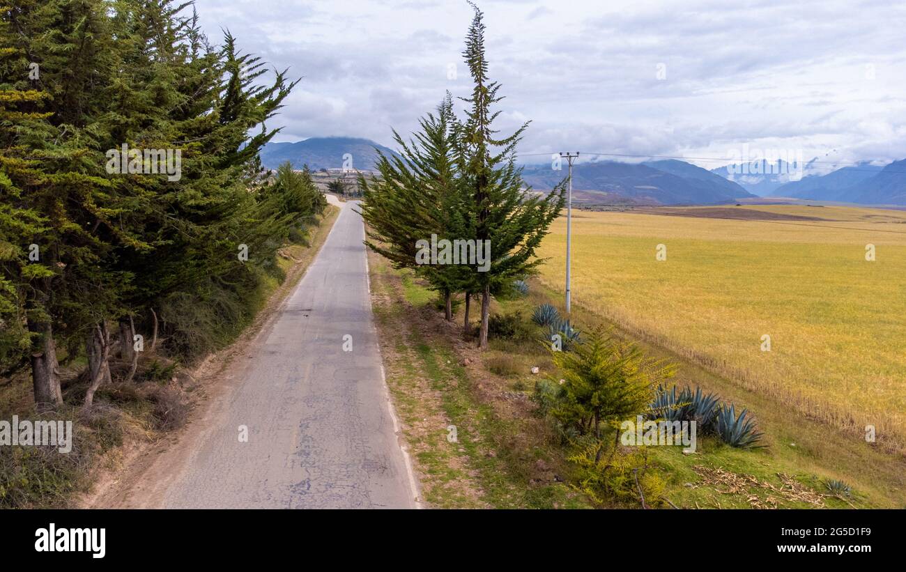 Gorgeous view of the road in the Peruvian Andes in Cusco. Peru Stock ...