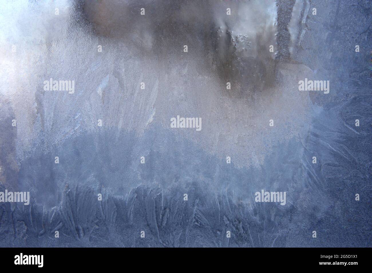 covered with frozen ice window glass Stock Photo - Alamy