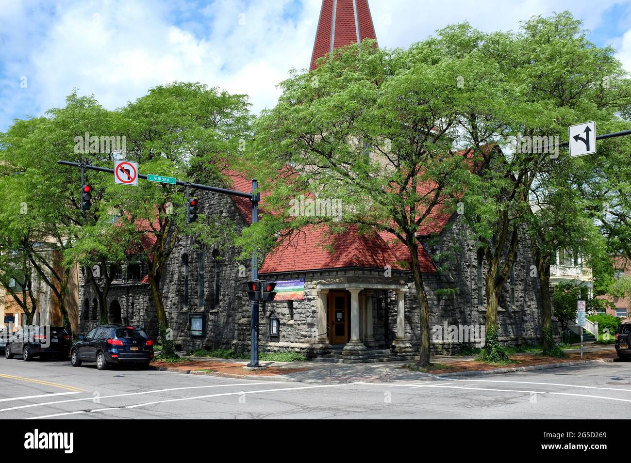 ITHACA, NEW YORK - 20 JUNE 2021: The First Unitarian Society of Ithaca ...