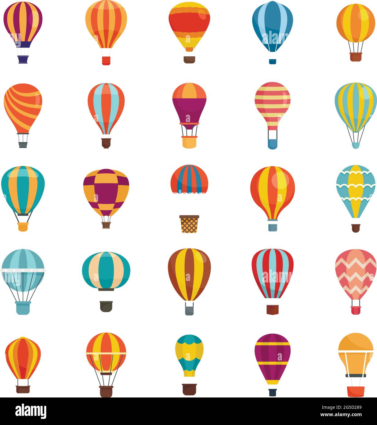 Hot balloon ride silhouette Stock Vector Images - Alamy