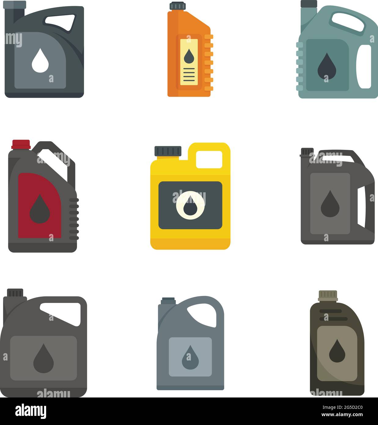 Motor oil icons set flat vector isolated Stock Vector Image & Art - Alamy