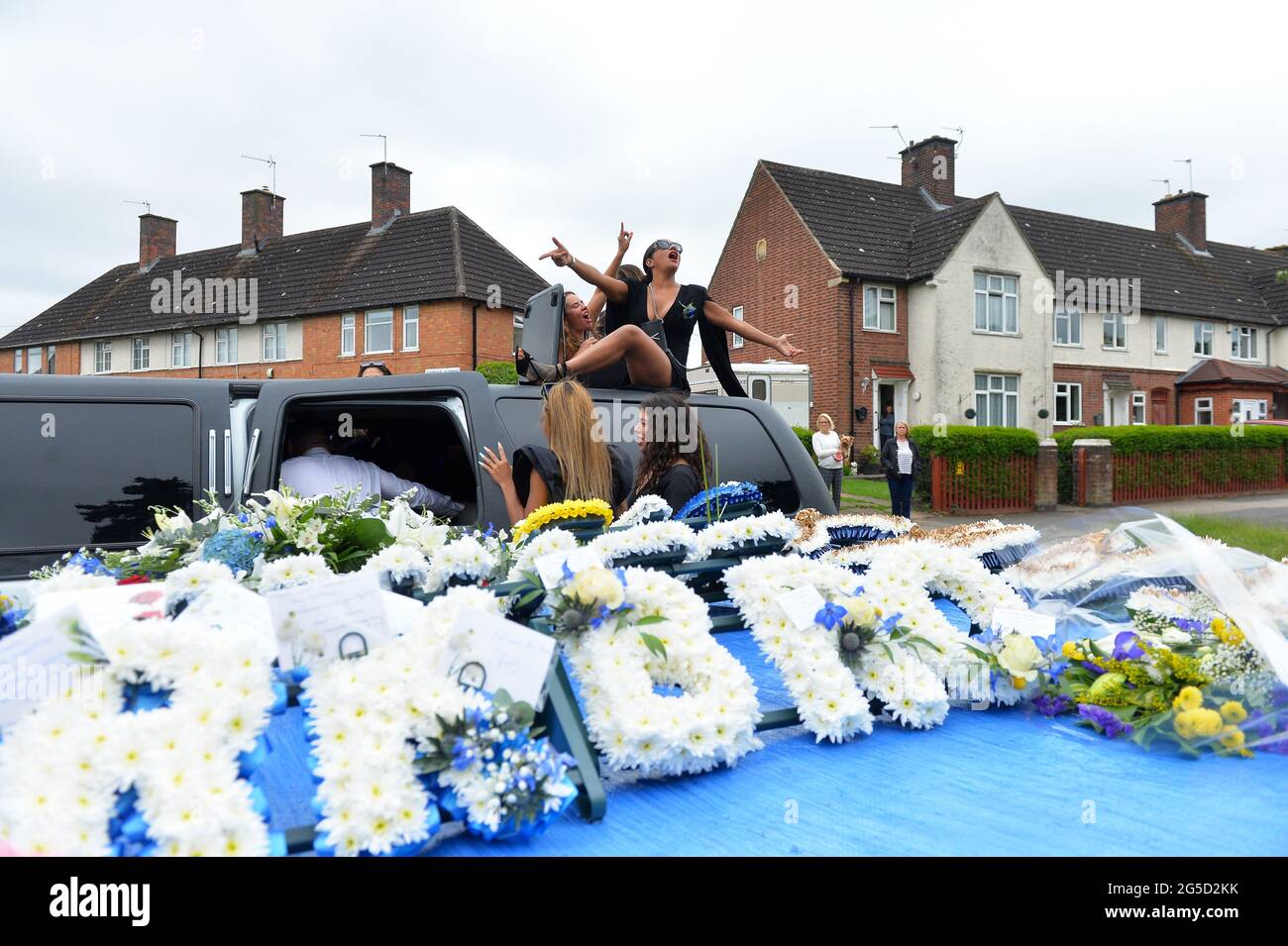 Leicester, UK. 26th June 2021. UK News. A funeral carnival parade for ...