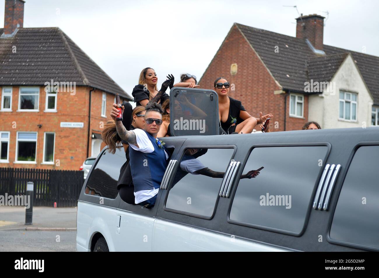 Leicester, UK. 26th June 2021. UK News. A funeral carnival parade for ...