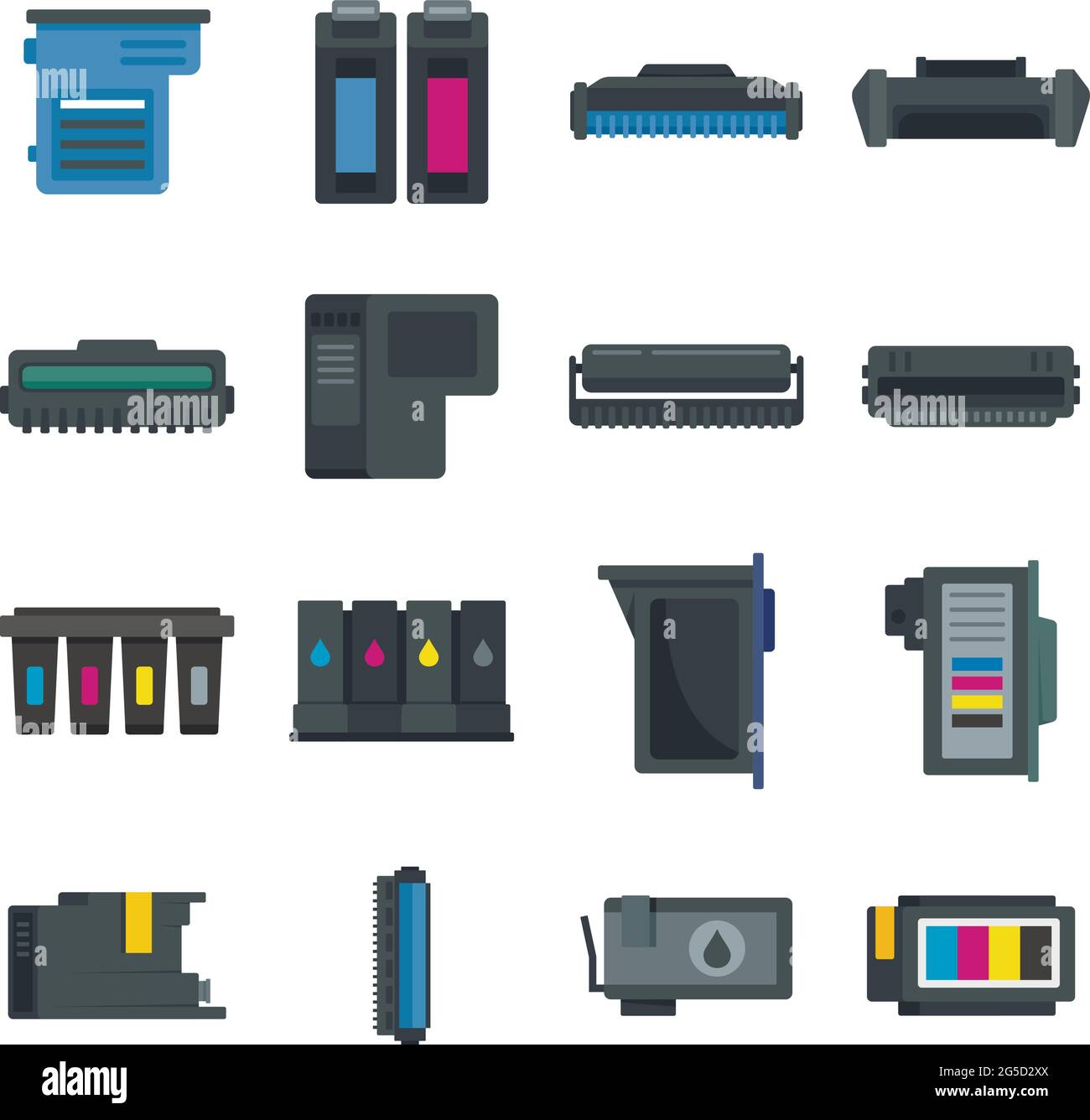 Cartridge icons set flat vector isolated Stock Vector Image & Art - Alamy