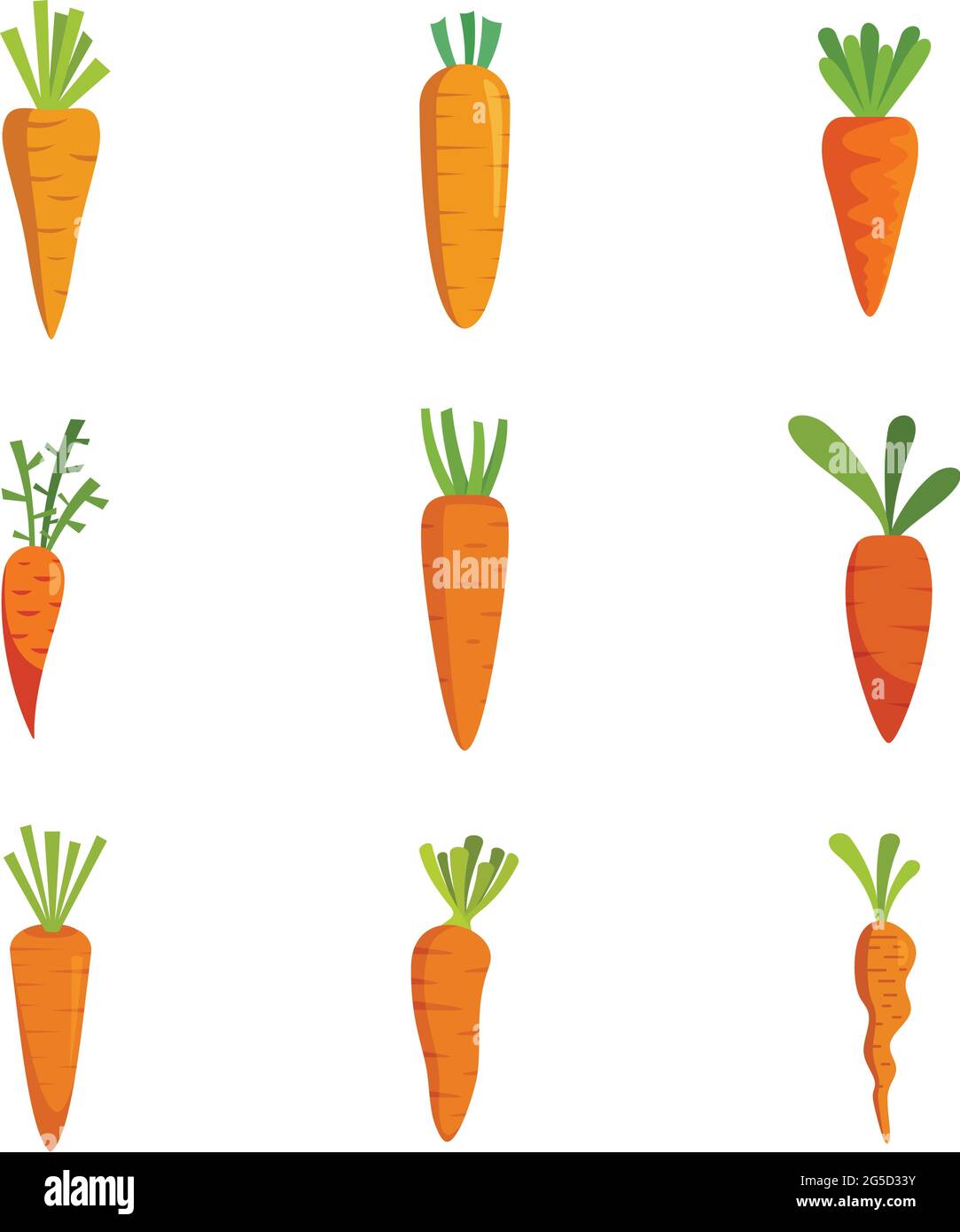 Carrot icons set flat vector isolated Stock Vector Image & Art - Alamy