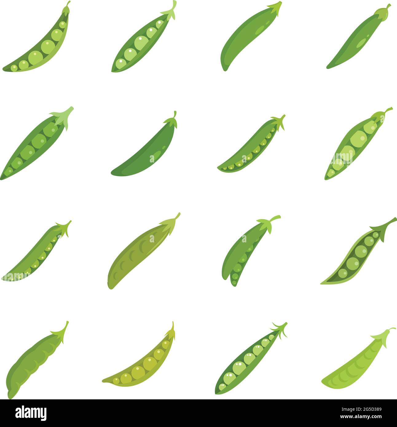 Peas icons set flat vector isolated Stock Vector Image & Art - Alamy