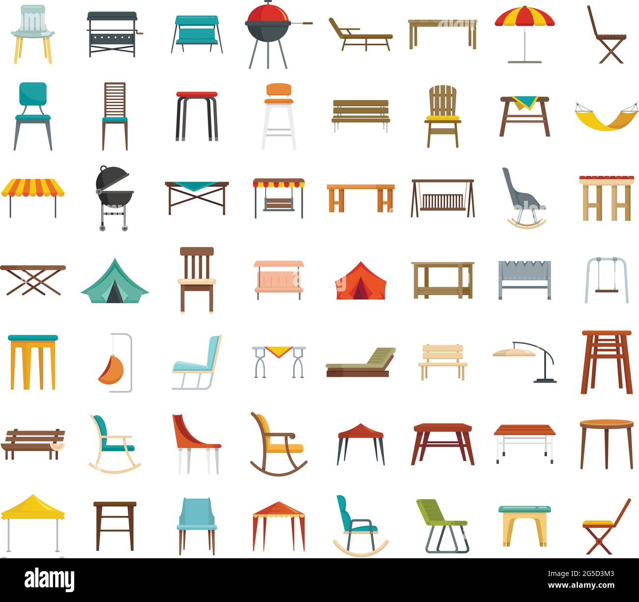 Backyard patio furniture relax Cut Out Stock Images & Pictures - Alamy