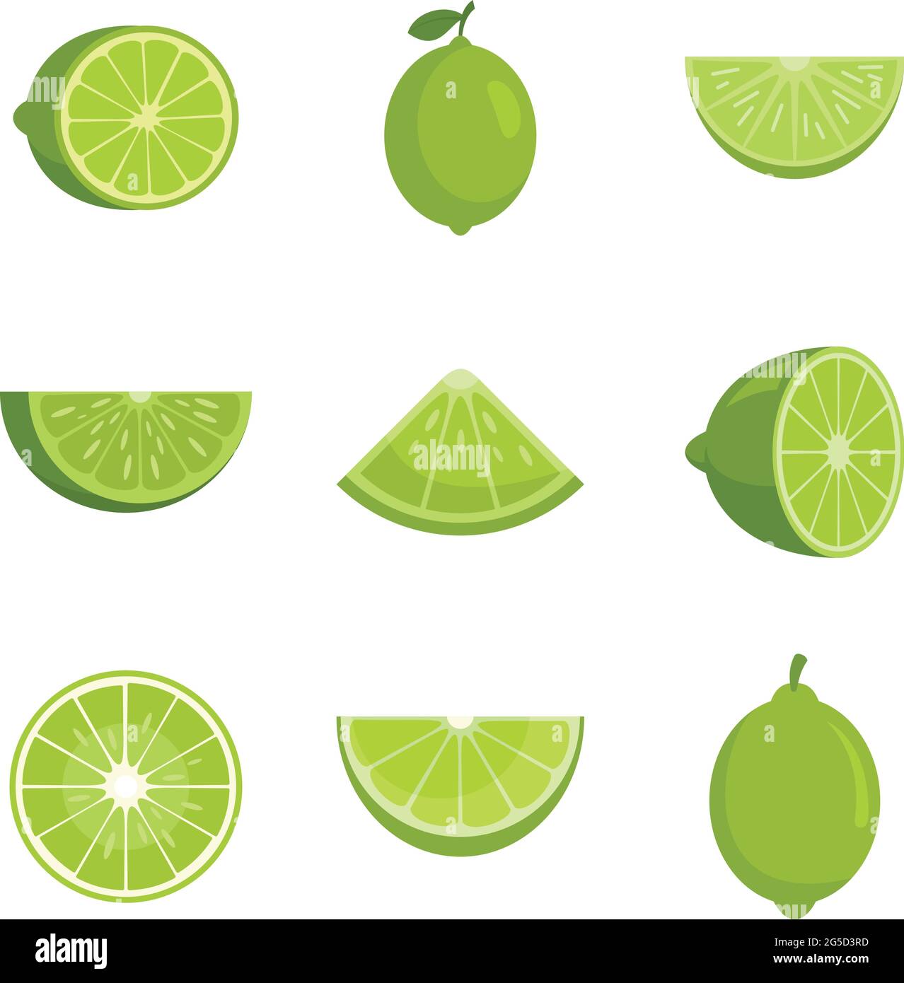 Lime icons set flat vector isolated Stock Vector Image & Art - Alamy