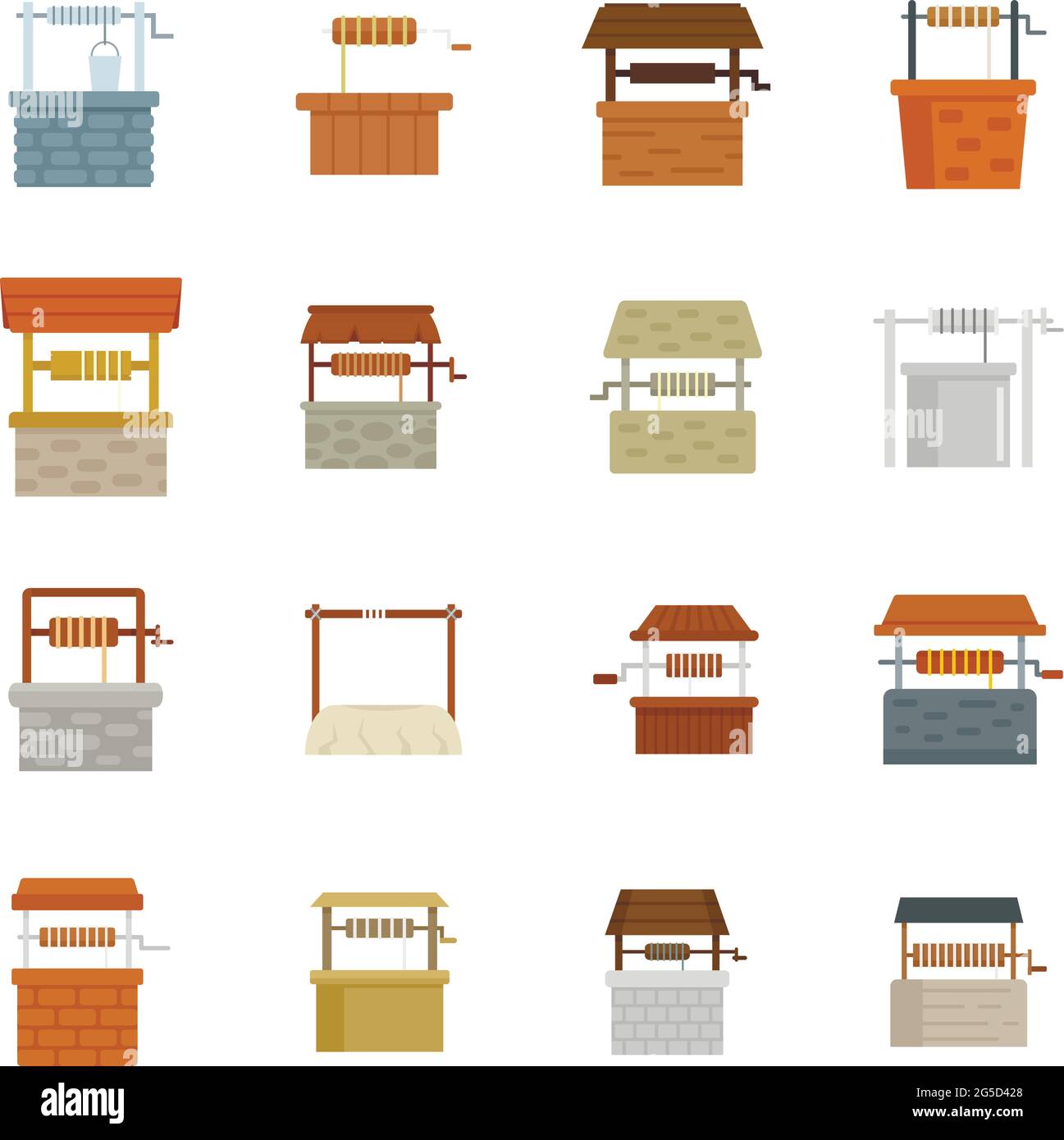 Water well icons set flat vector isolated Stock Vector Image & Art - Alamy