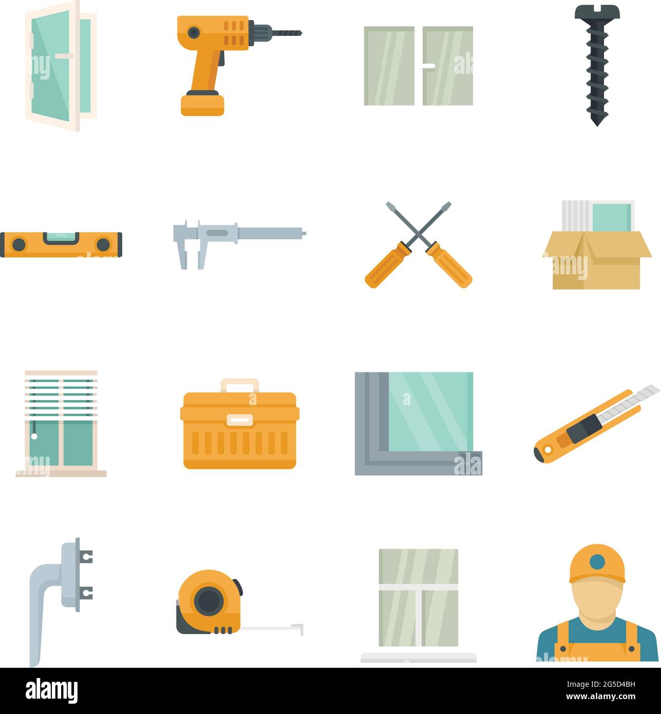 Man icons window Cut Out Stock Images & Pictures - Alamy