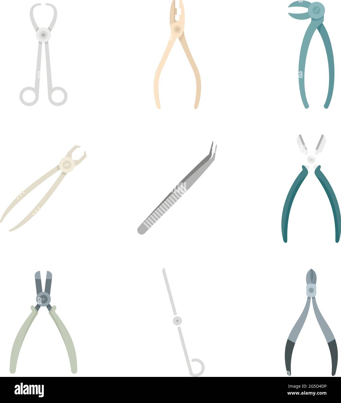 Forceps icons set flat vector isolated Stock Vector Image & Art - Alamy