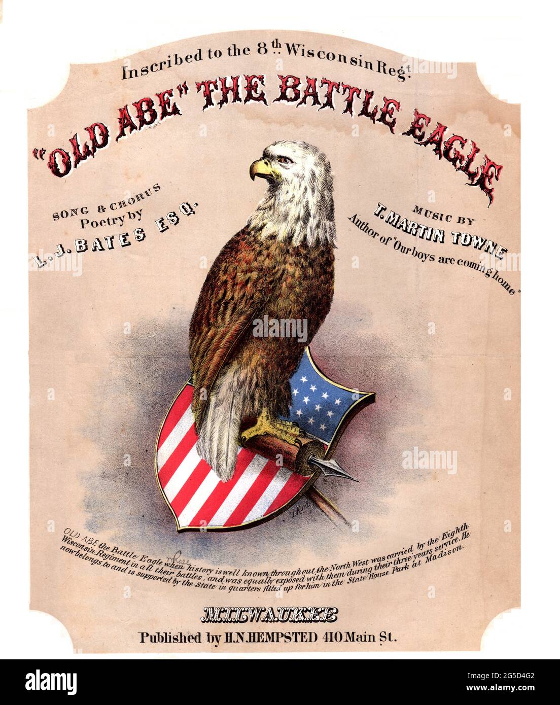 Old Abe the Battle Eagle, sheet music Stock Photo - Alamy