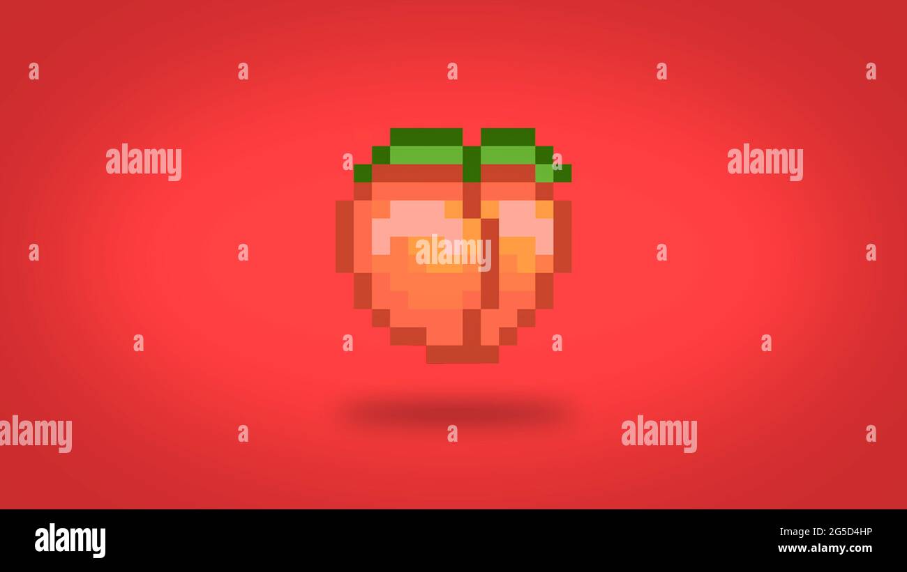 Pixel peach wallpaper - high-res 4k background Stock Photo - Alamy