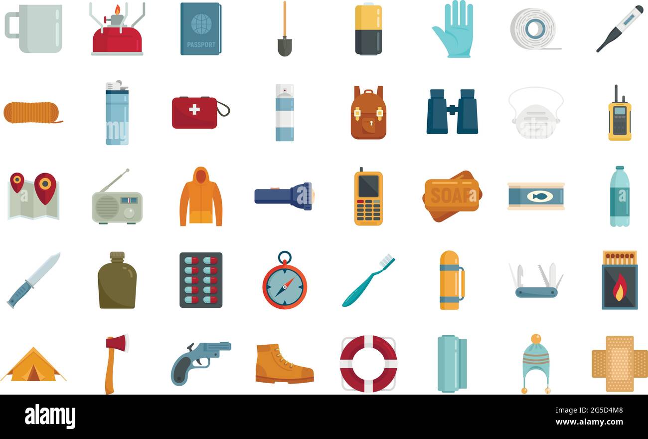 Survival food kit Stock Vector Images - Alamy