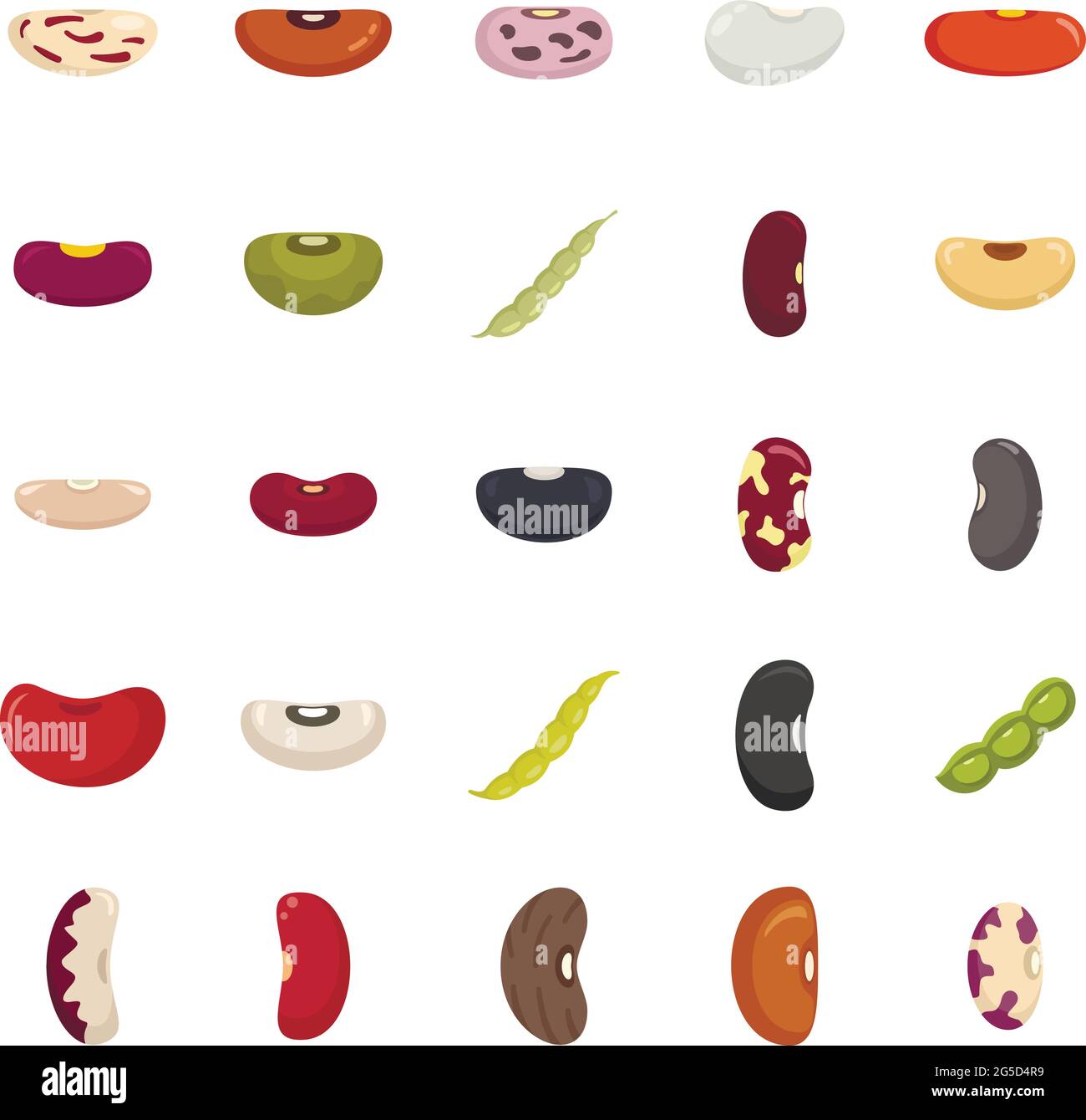 Kidney bean icons set flat vector isolated Stock Vector Image & Art - Alamy