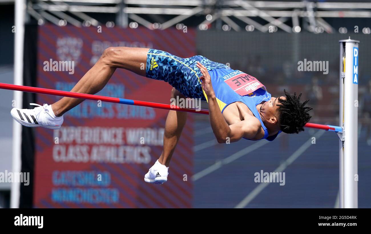 Tom Gale in action during The Men's High Jump during day two of the ...