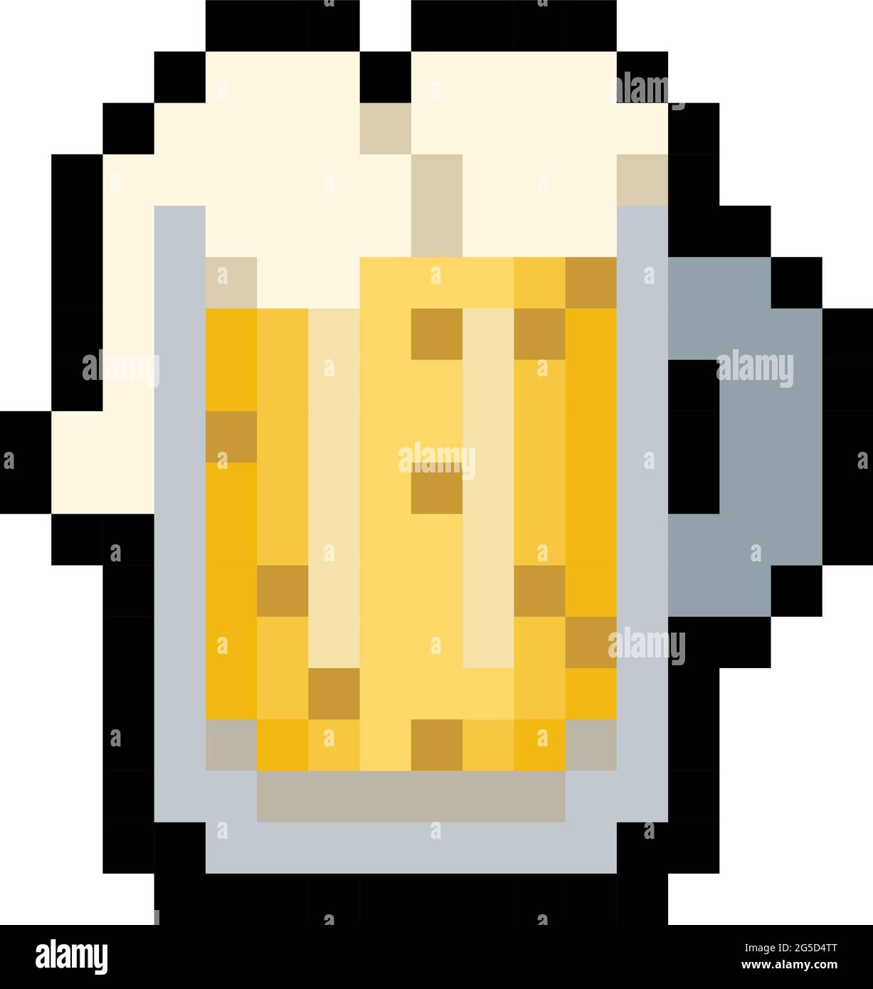 Pixel pint of beer - vector, isolated Stock Vector Image & Art - Alamy