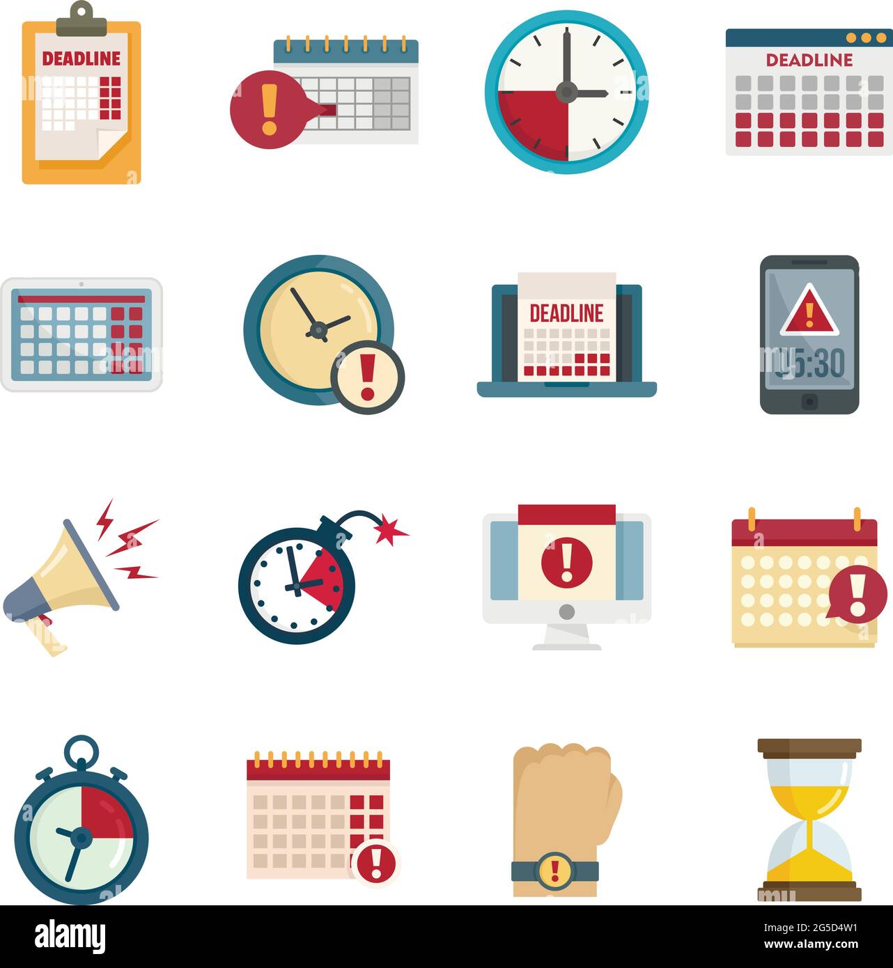 Calendar date deadline notification Cut Out Stock Images & Pictures - Alamy