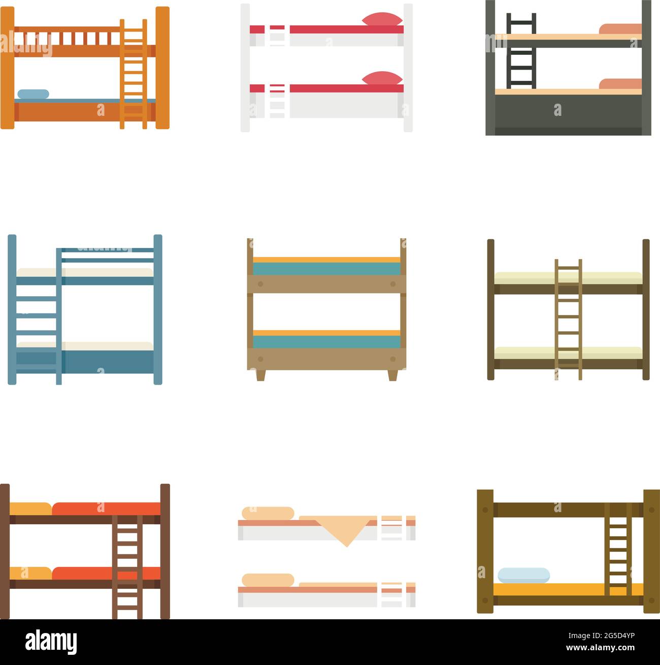 Hotel room bed desk Stock Vector Images - Alamy