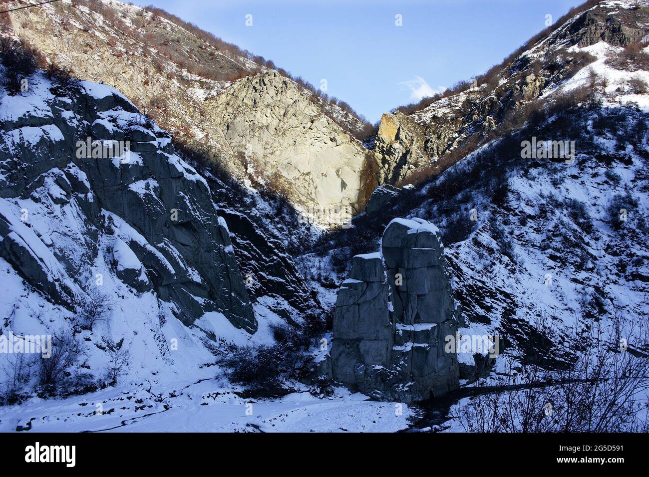 Beautiful mountains in the snow. Ismayilli region. Azerbaijan Stock Photo - Alamy