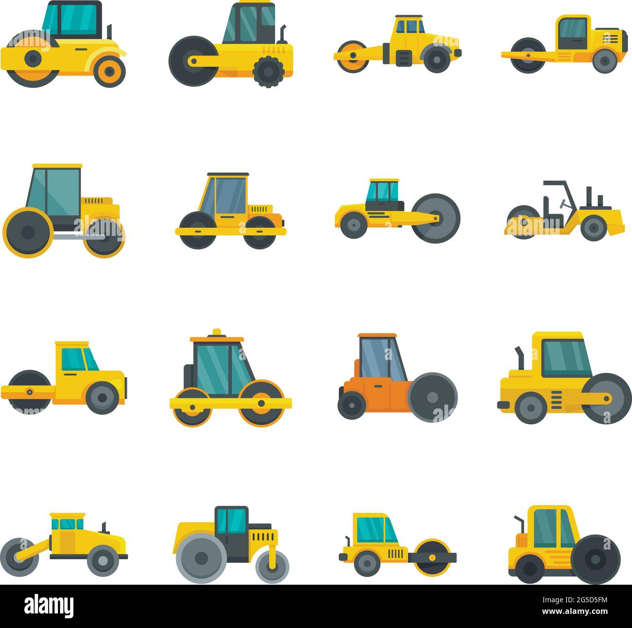 Excavator paver Stock Vector Images - Alamy