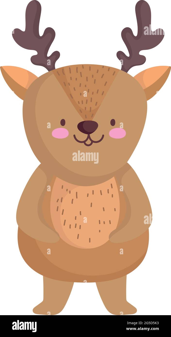 reindeer wildlife cartoon Stock Vector Image & Art - Alamy