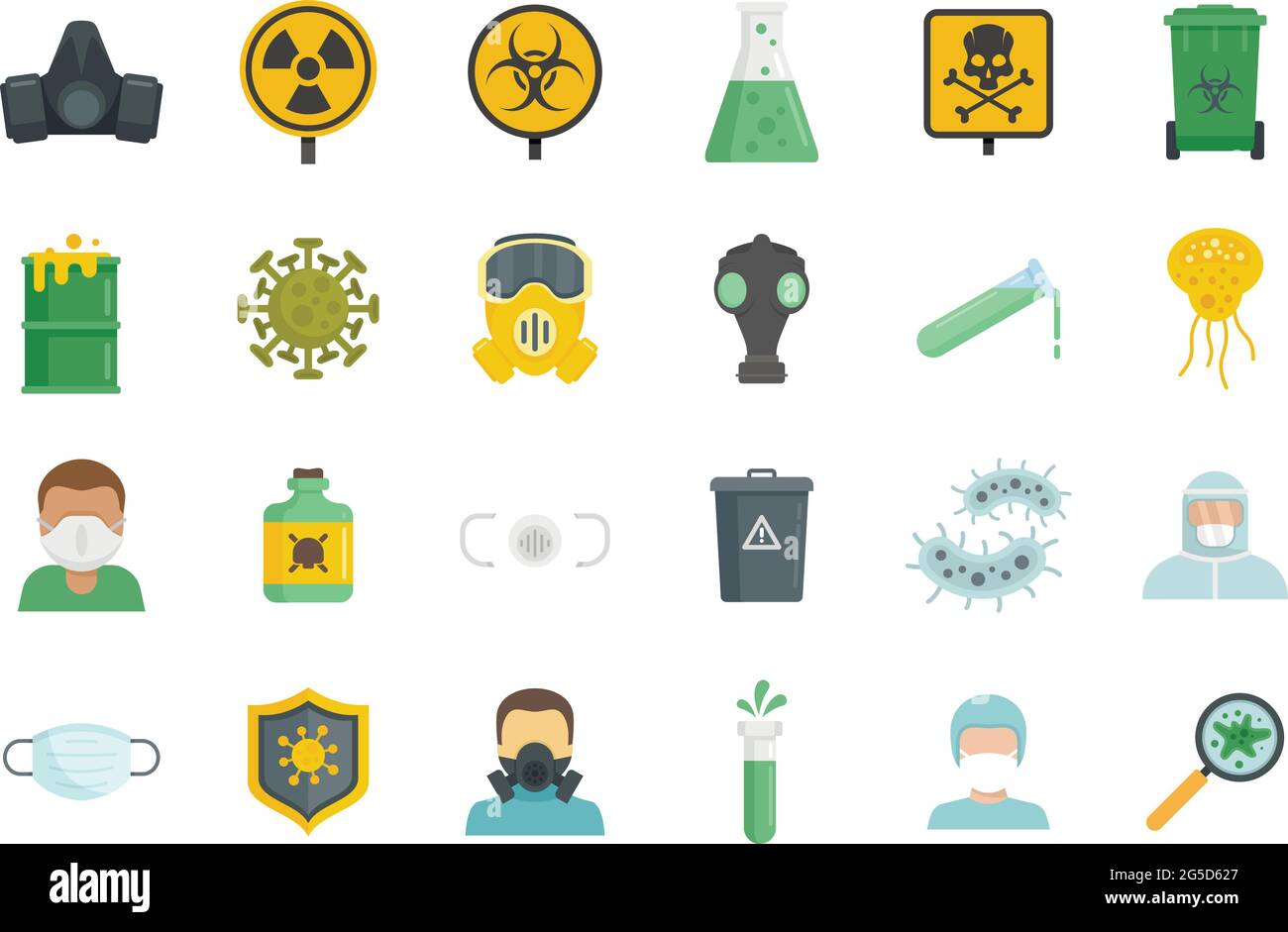 Biohazard icons set flat vector isolated Stock Vector Image & Art - Alamy