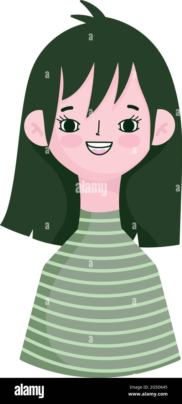 happy girl avatar Stock Vector Image & Art - Alamy