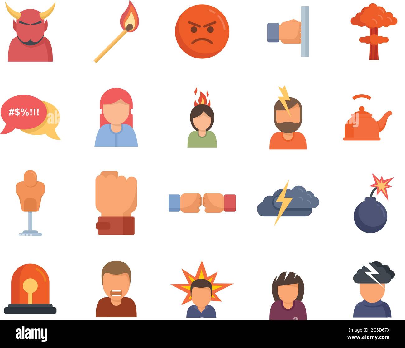 Angry woman screaming isolated Stock Vector Images - Alamy
