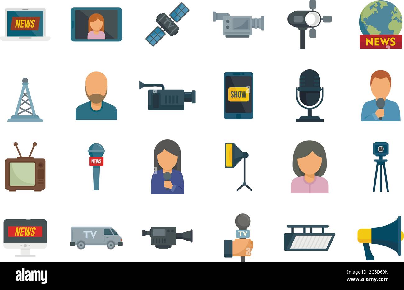 TV presenter icons set flat vector isolated Stock Vector Image & Art ... TV presenter icons set flat vector isolated Stock Vector Image & Art ...