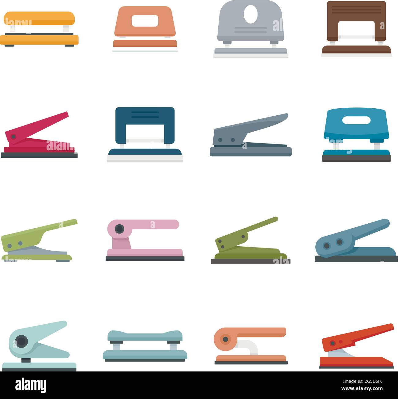 Hole puncher icons set flat vector isolated Stock Vector Image & Art - Alamy