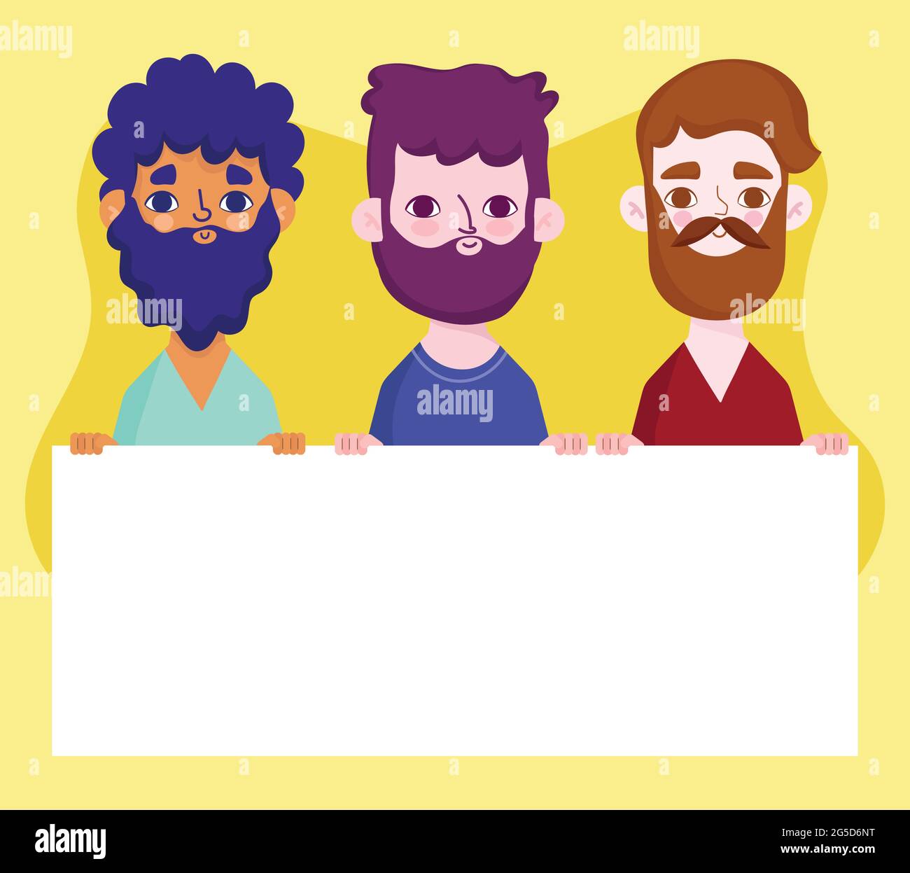bearded men with banner Stock Vector Image & Art - Alamy