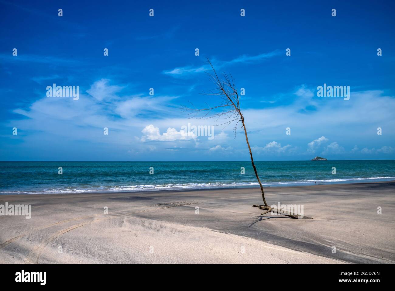 Beach scene landscape image from the Santa Clara beach on the Pacific ...