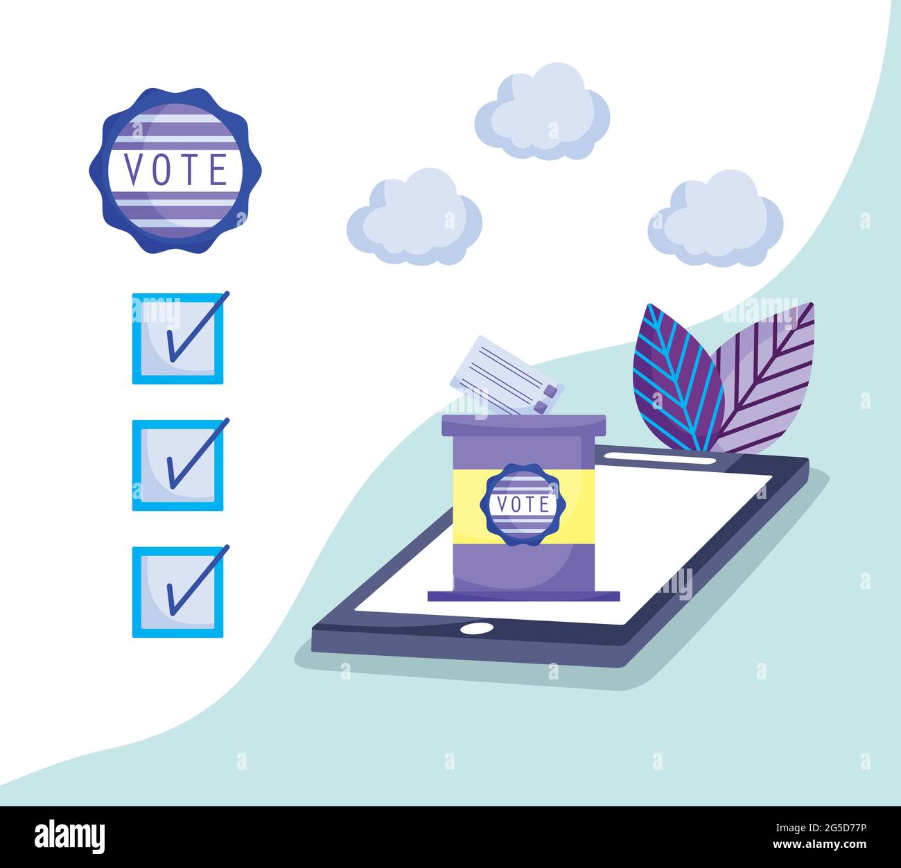 Smartphone polling Stock Vector Images - Alamy