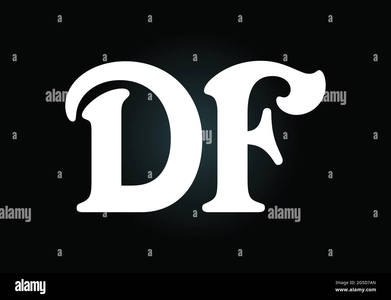 Initial DF Letter Logo With Creative Modern Business Typography Vector ...