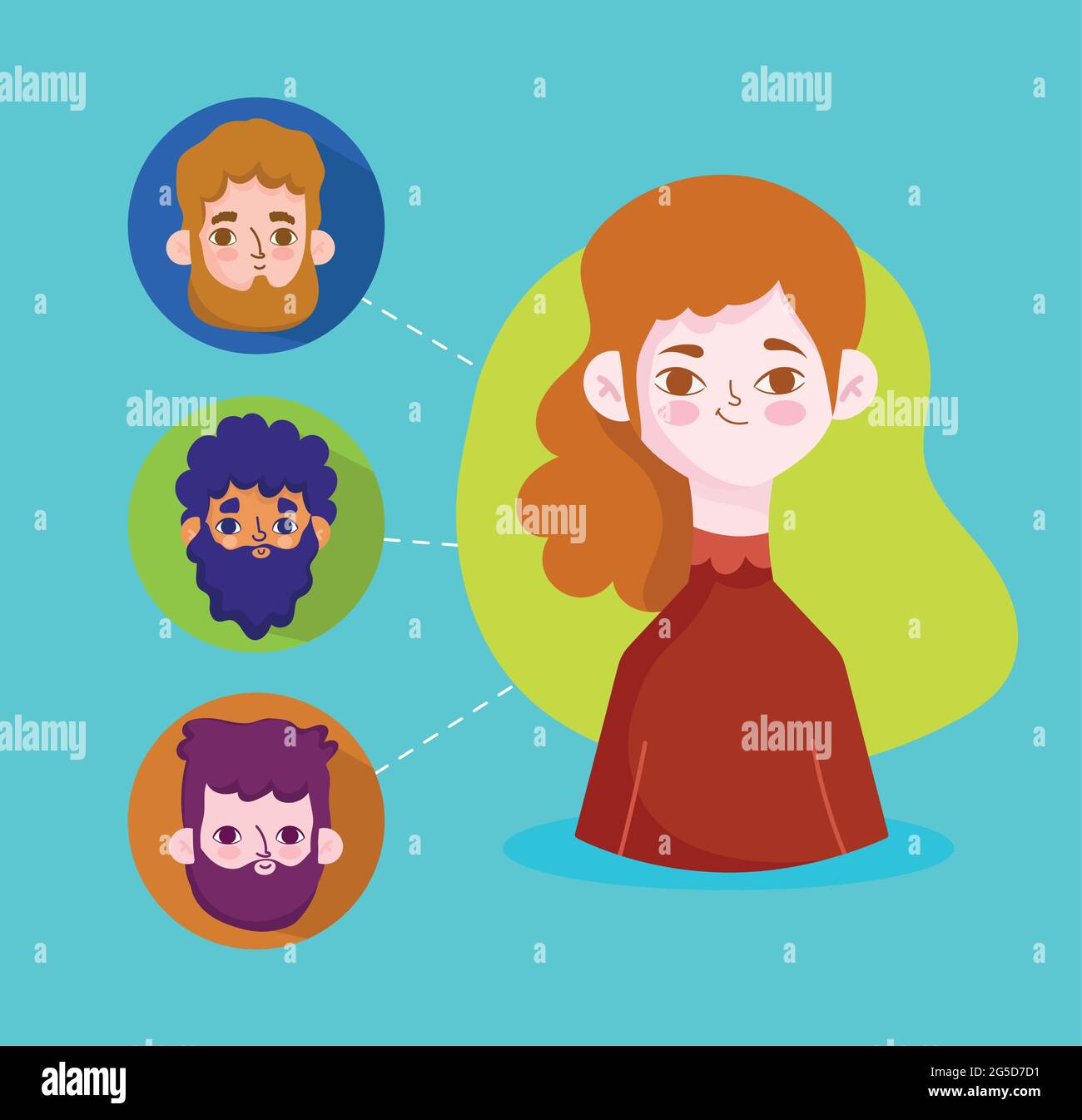 Happy people enjoying friend Stock Vector Images - Alamy