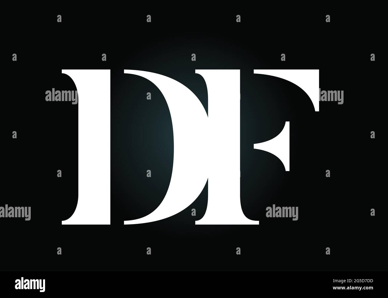 Initial DF Letter Logo With Creative Modern Business Typography Vector ...