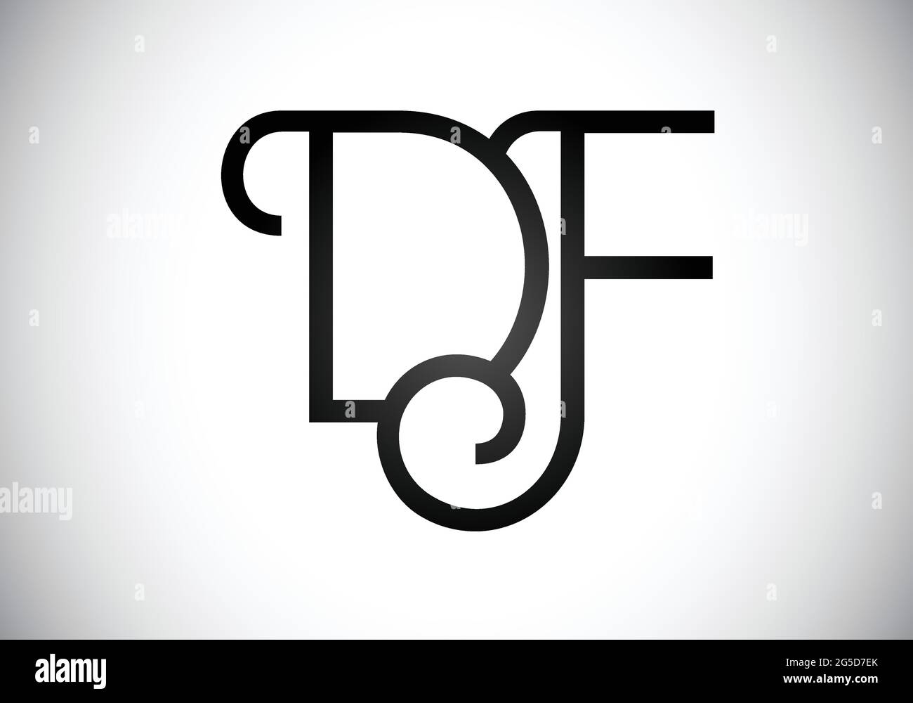 Initial DF Letter Logo With Creative Modern Business Typography Vector ...