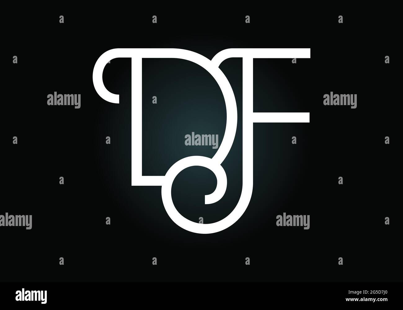 Initial DF Letter Logo With Creative Modern Business Typography Vector ...