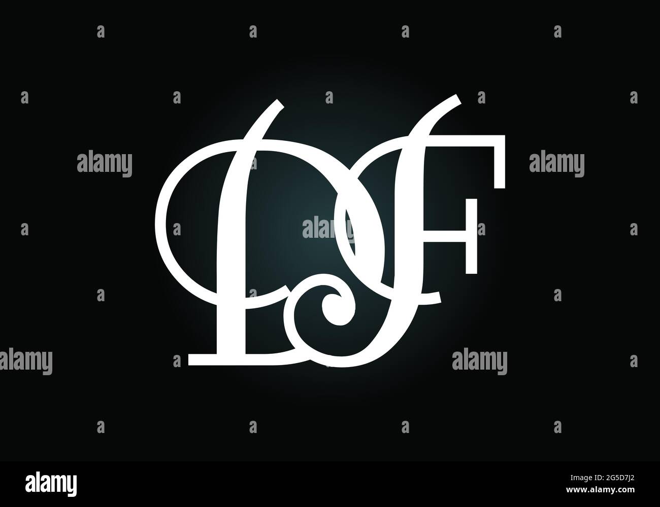 Initial DF Letter Logo With Creative Modern Business Typography Vector ...
