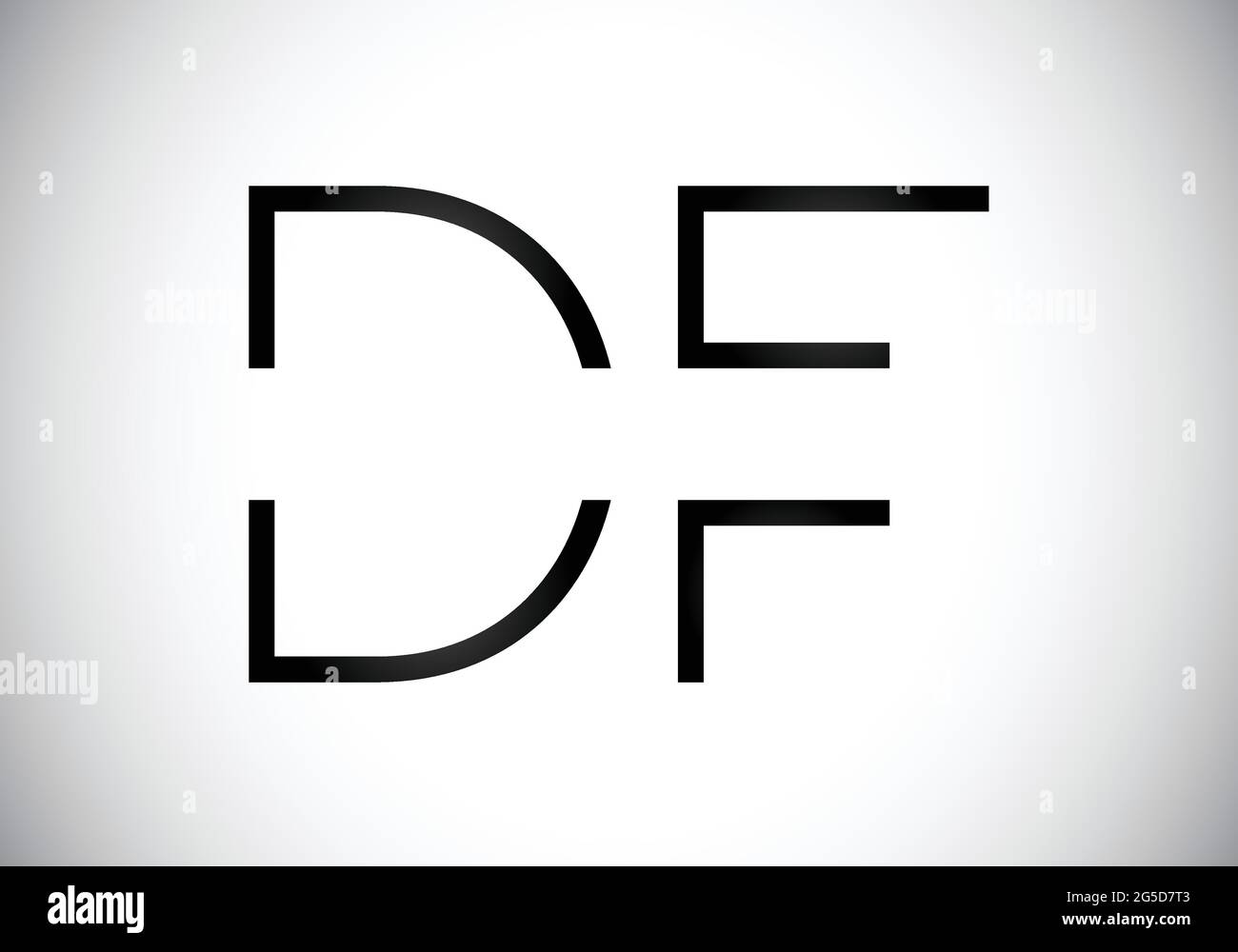 Initial DF Letter Logo With Creative Modern Business Typography Vector ...