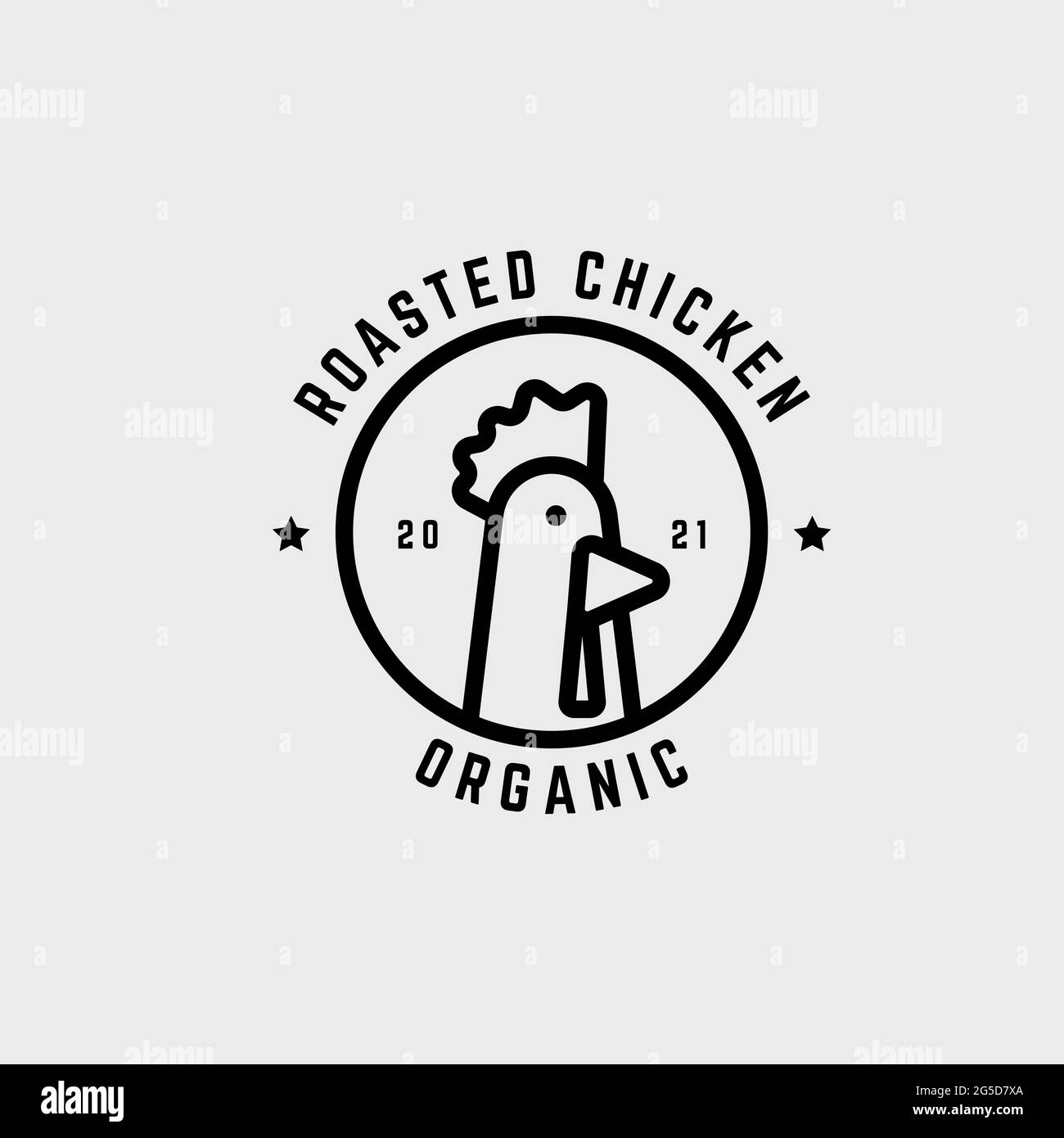 organic roasted chicken meat logo design inspiration, best for line art ...