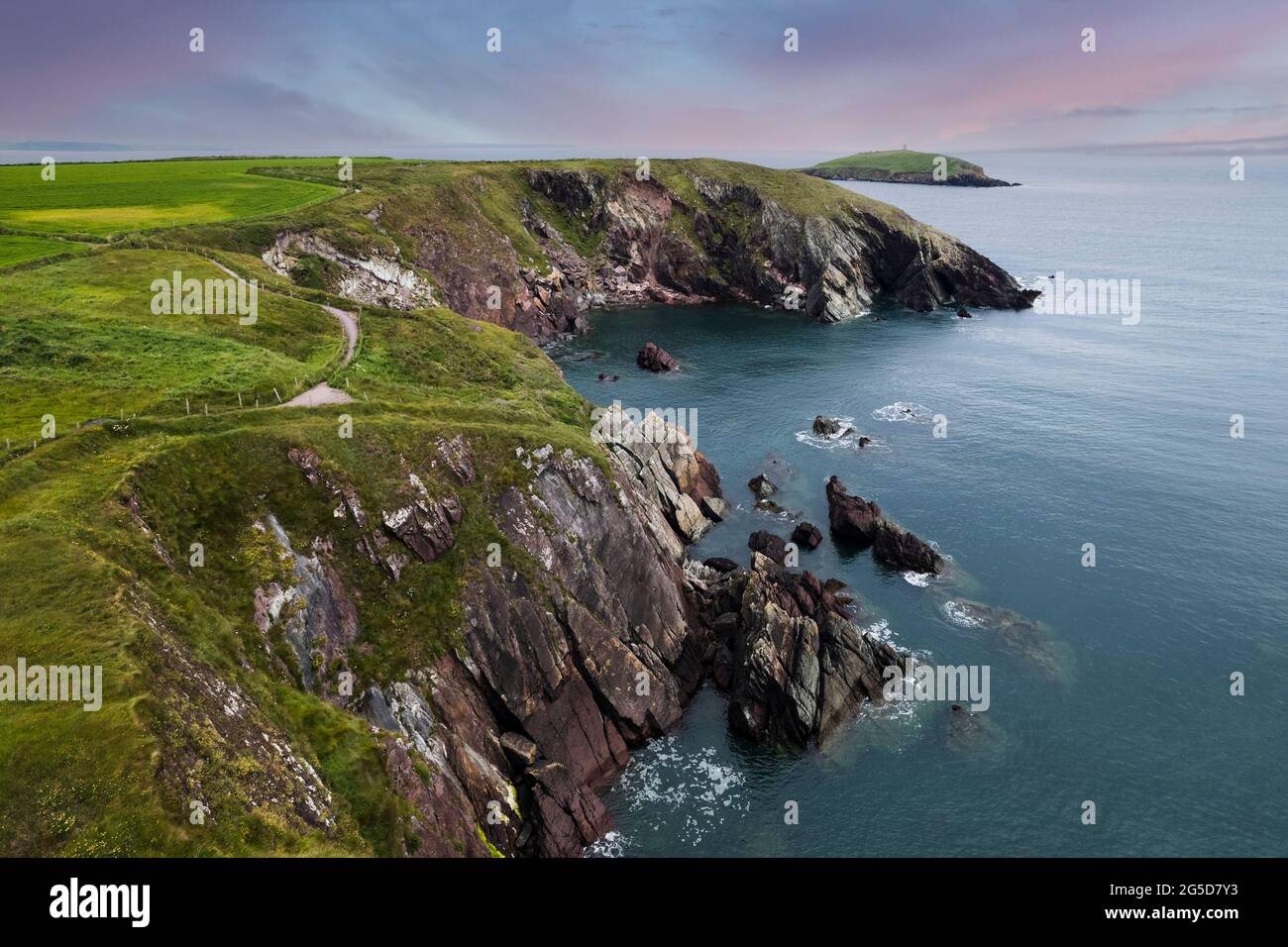 The Knockadoon Head cliff walks in county Cork, Ireland Stock Photo - Alamy