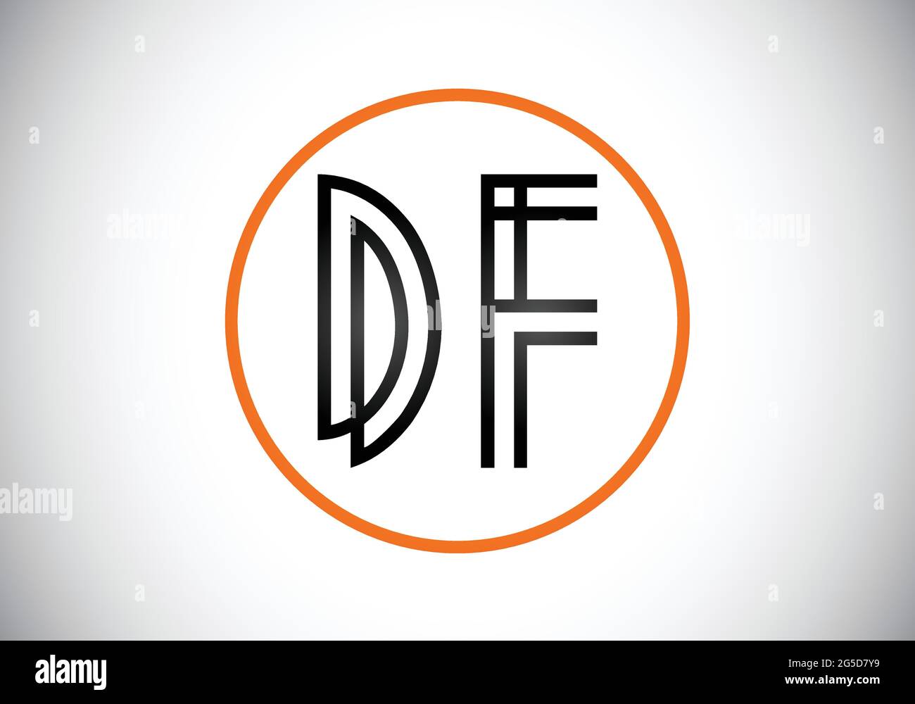 Initial DF Letter Logo With Creative Modern Business Typography Vector ...